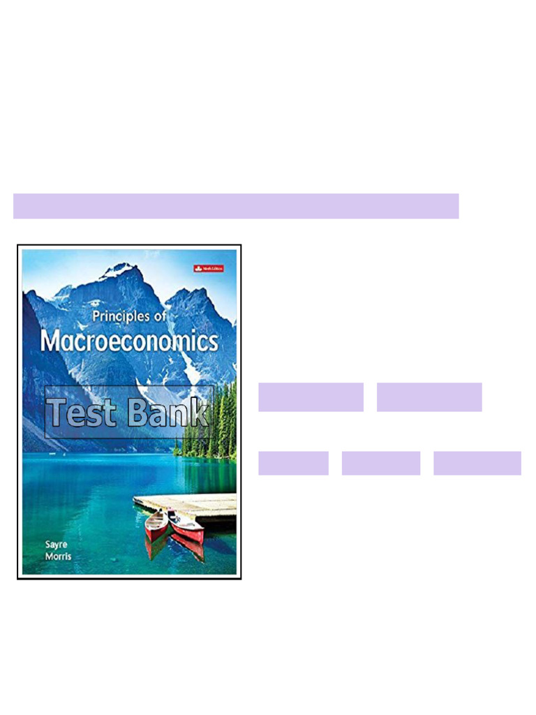 Principles of Macroeconomics 9th Edition Sayre Test Bank No Waiting ...