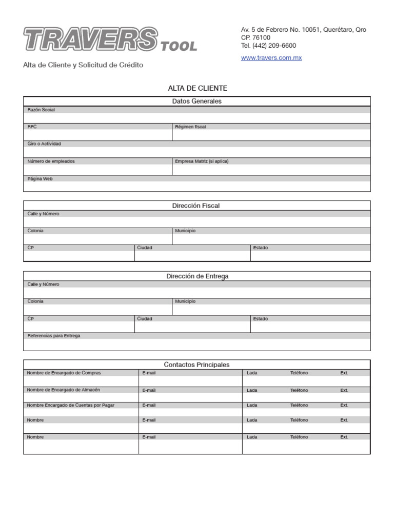 Nueva Solicitud Alta de Cliente y Solicitud de Crédito | PDF ...