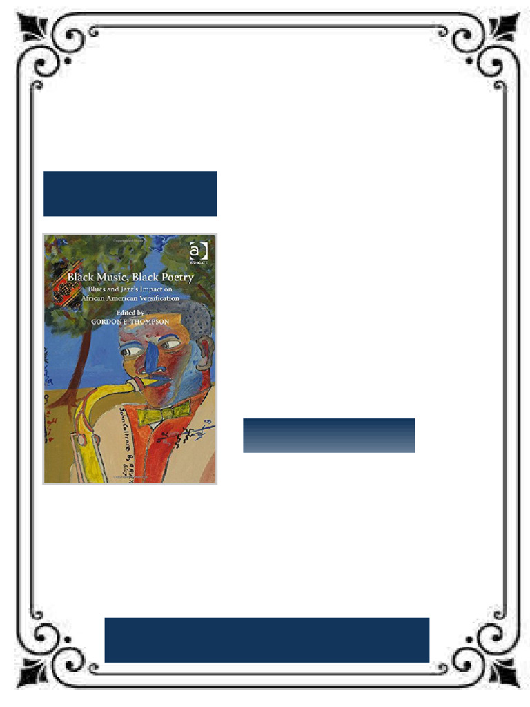 Black Music Black Poetry Genre Performance and Authenticity Thompson ...