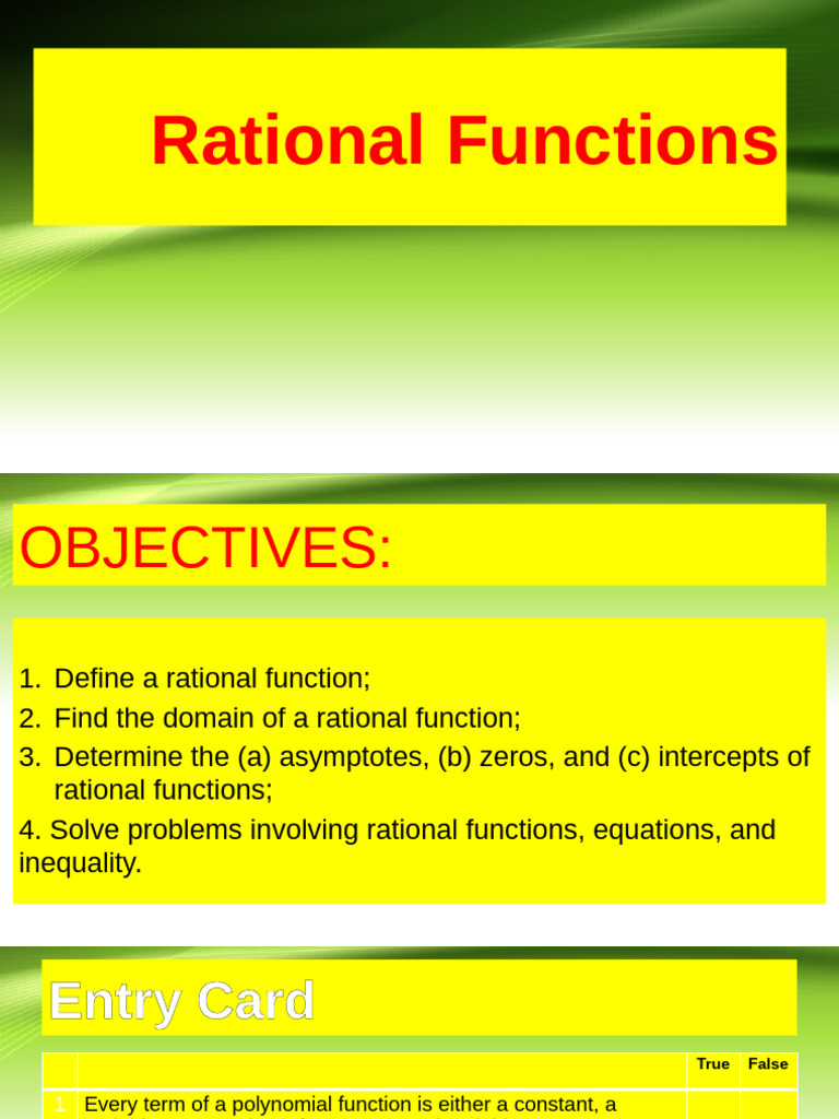 Understanding Rational Functions | PDF | Asymptote | Function (Mathematics)