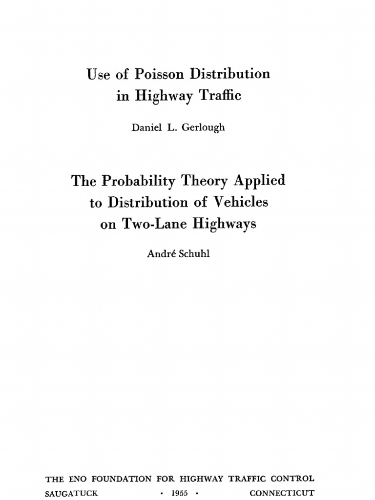 Use of Poisson Distribution in Highway Traffic | PDF | Probability ...