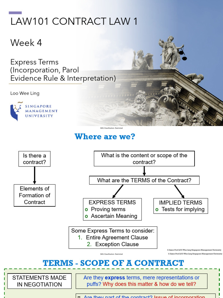 Understanding Express Terms in Contracts | PDF | Parol Evidence Rule ...