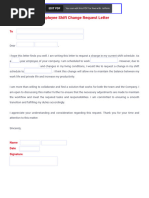 Shift Change Request Form Template | PDF