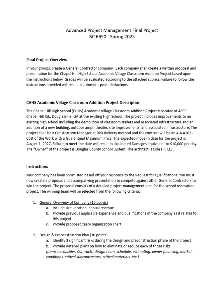 Final Project - Description | PDF