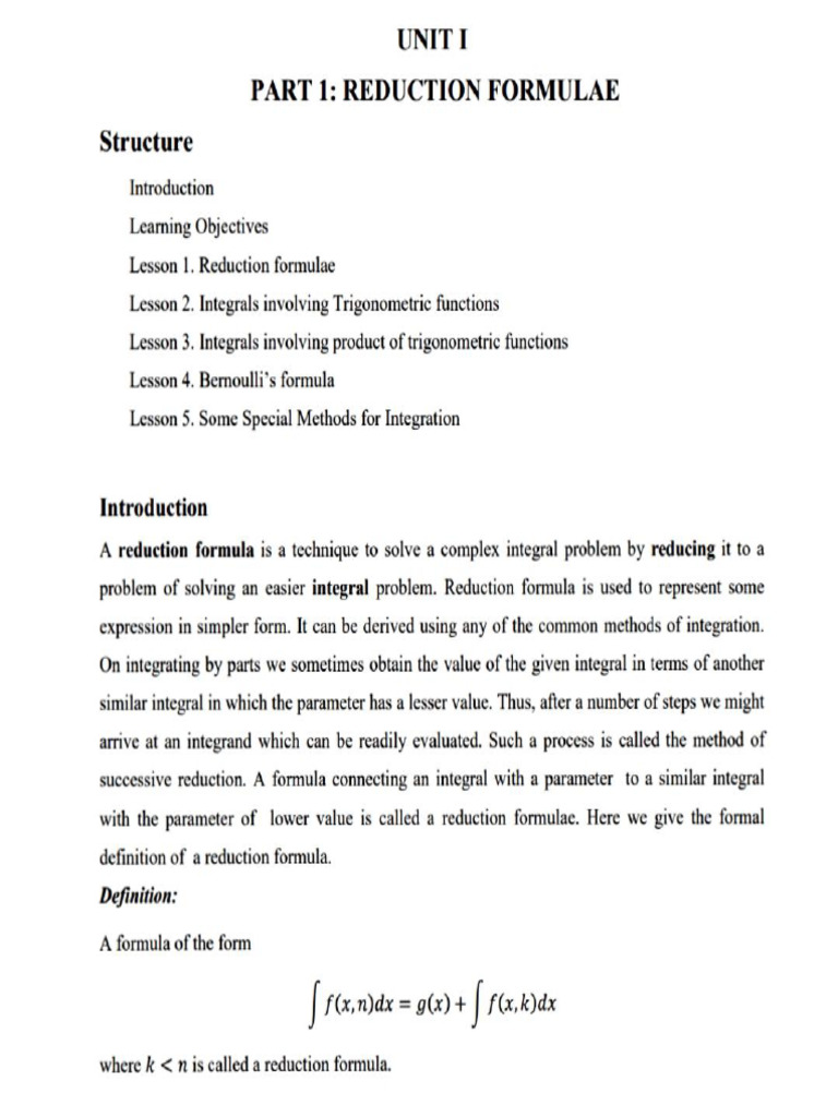 Unit 1 - Integral Calculus | PDF | Integral | Analysis