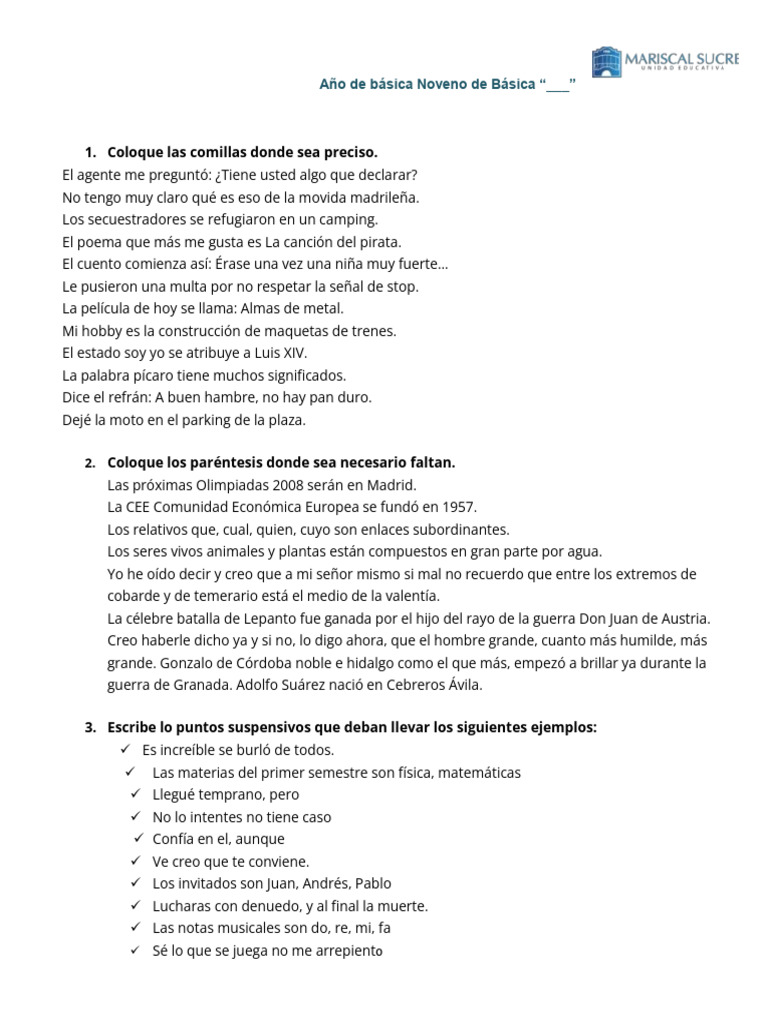 Ficha 20-Actividad de Repaso 3 | PDF