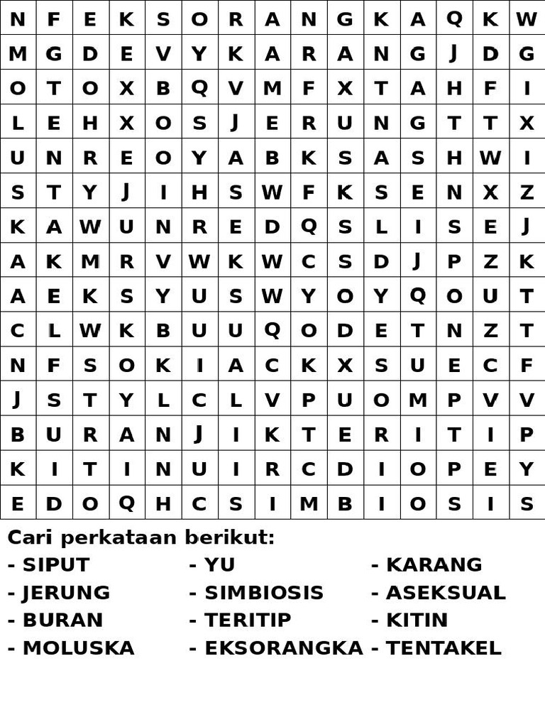 Cari Kata Tersembunyi | PDF