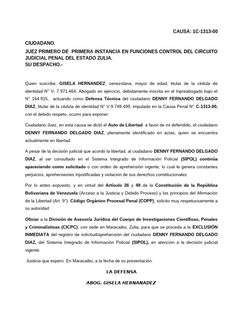 Solicitud de Denni Delgado | PDF