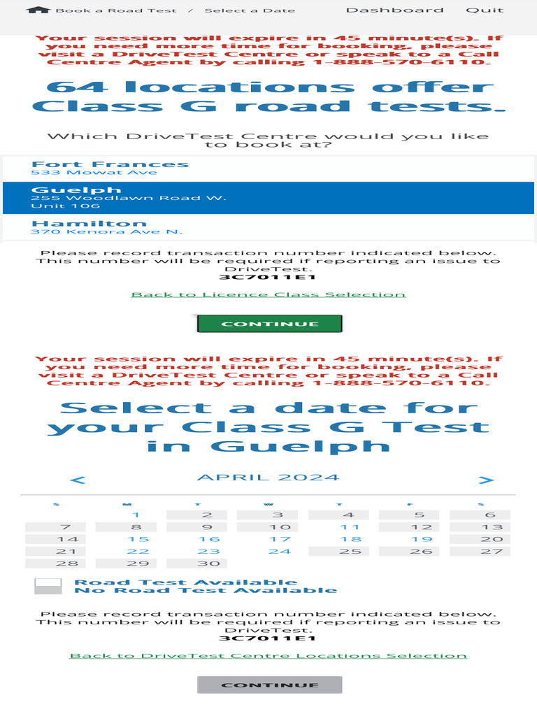 Httpsdrivetest cadtbookingngappdriveTestLocations (C2selectdate) | PDF