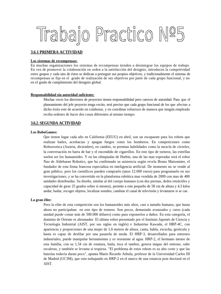 Ejercicio 3-6 | PDF | Robot | Robótica