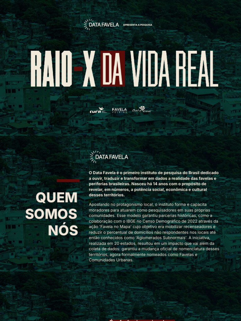 Datafavela Raio x Da Vida Real v10 | PDF | Família | Favela