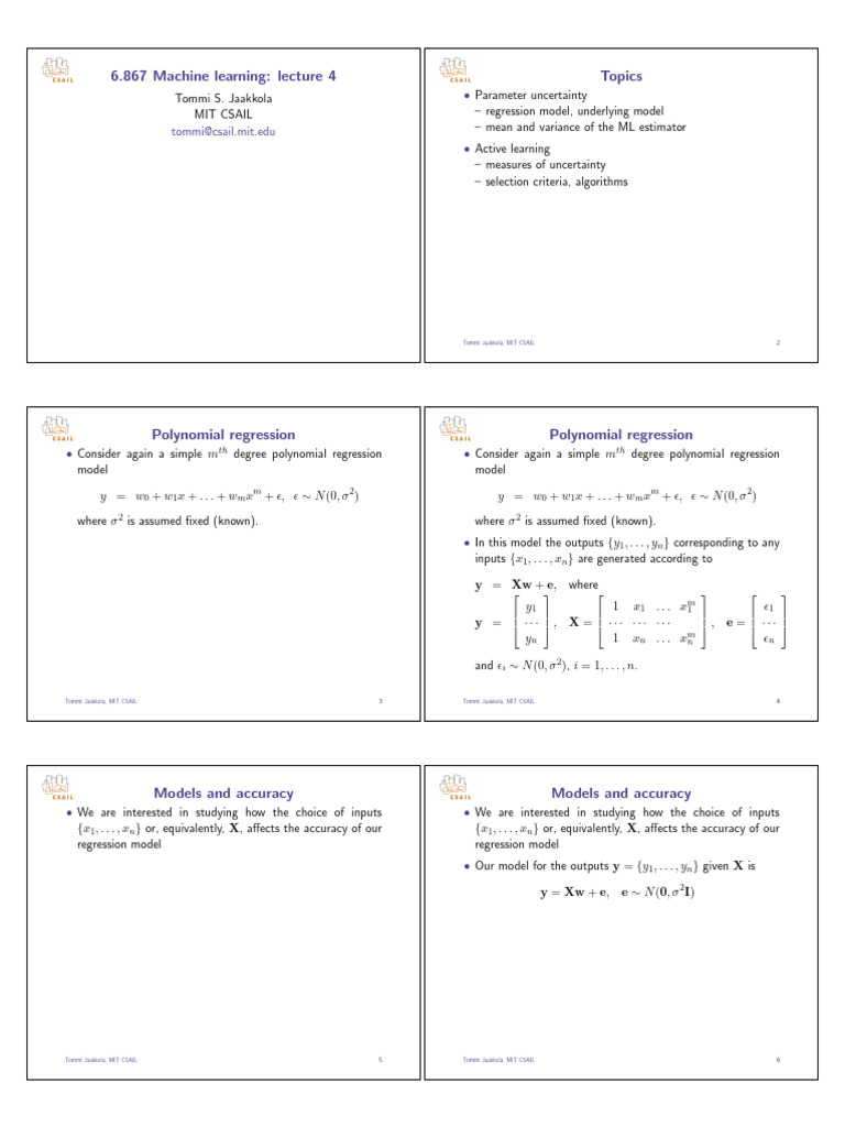Machine Learning: Parameter Uncertainty | PDF | Normal Distribution ...
