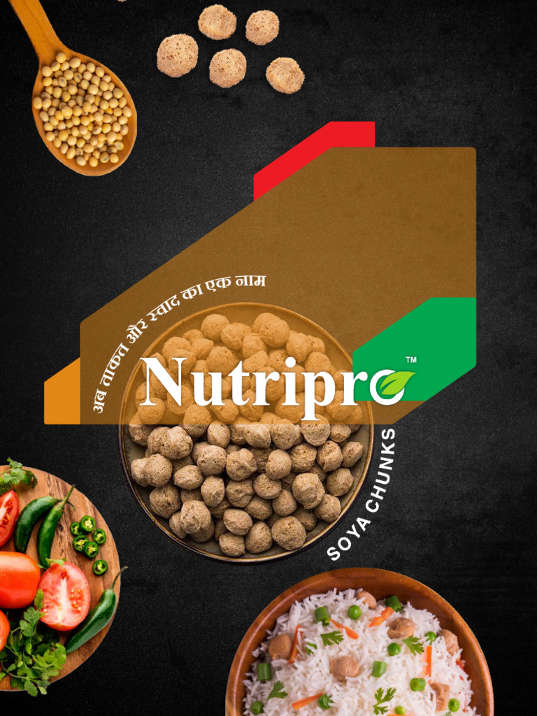 010 - Nutripro Soya Chunks Brochure 4 Pages | PDF | Soybean | Nutrition