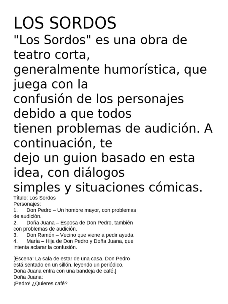 Los Sordos | PDF
