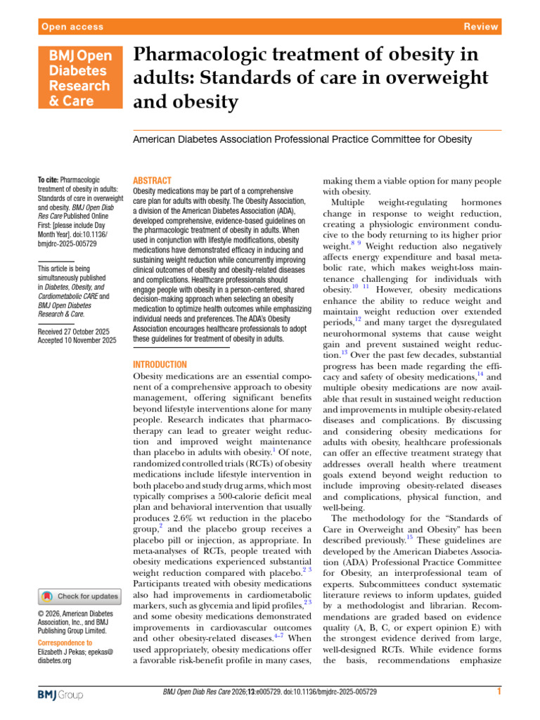 Pharmacologic Guidelines for Obesity Care | PDF | Obesity | Weight Loss