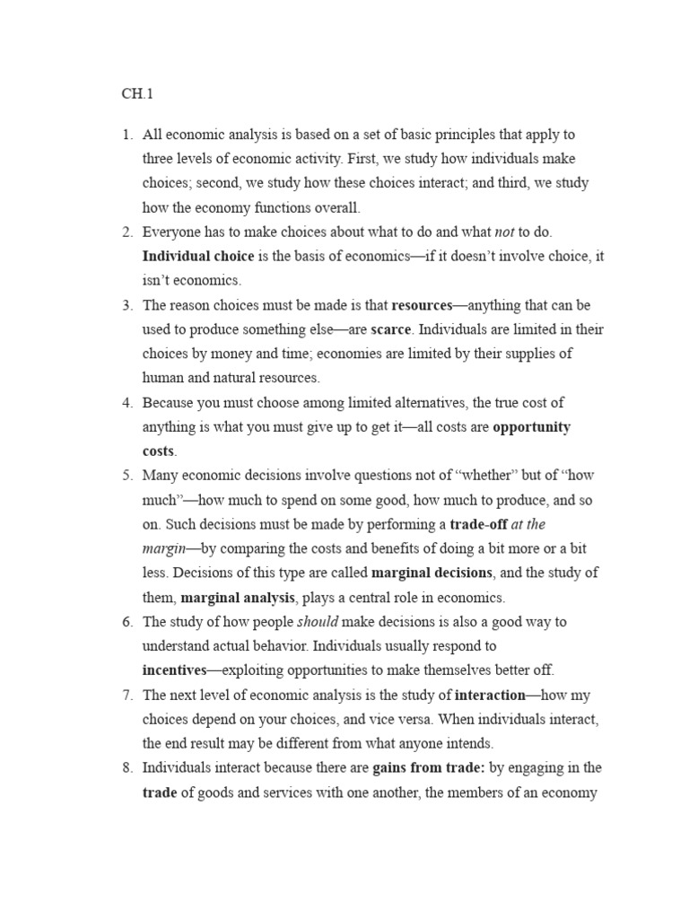Economic Principles and Models Explained | PDF | Economics | Market ...