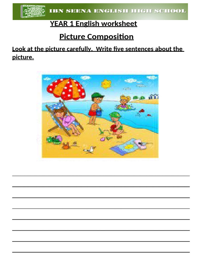 Year 1 Picture Composition Worksheet | PDF