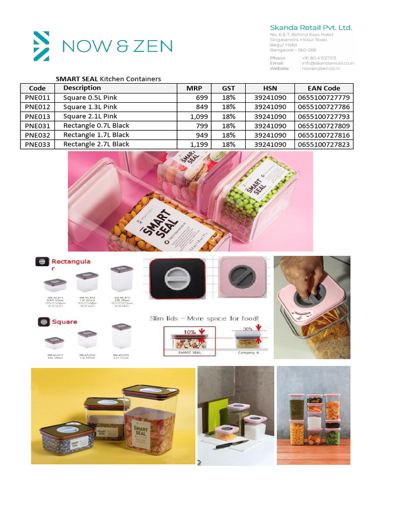 SMART SEAL Containers NZ - Product Catalog (v6.1) | PDF
