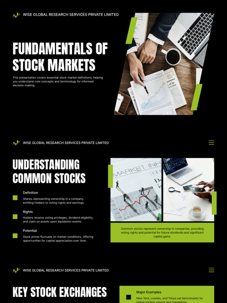 Black and White Modern Stock Market Presentation (1) | PDF | Stocks ...