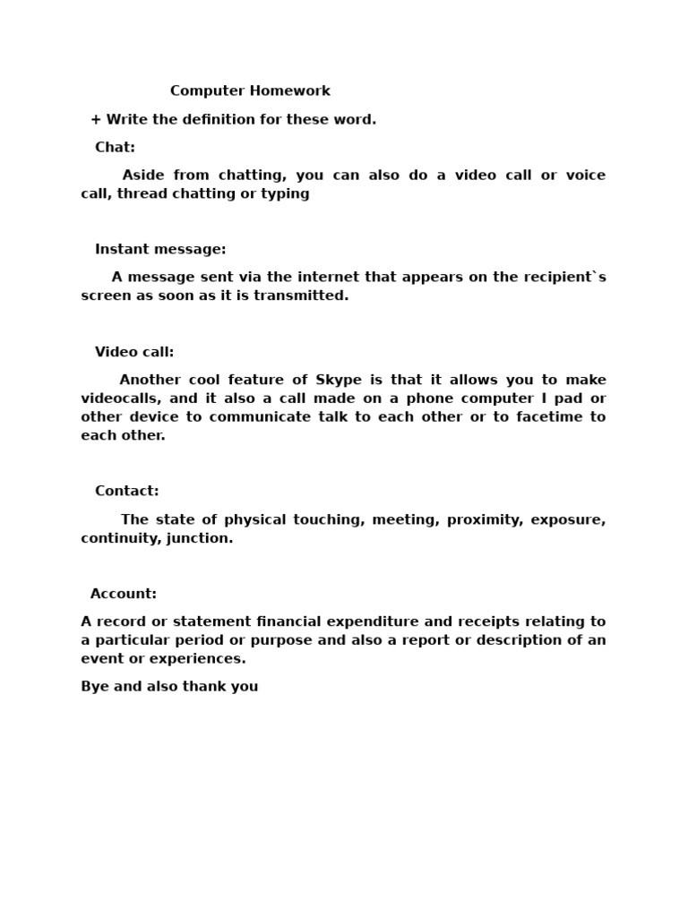 Computer Homework | PDF