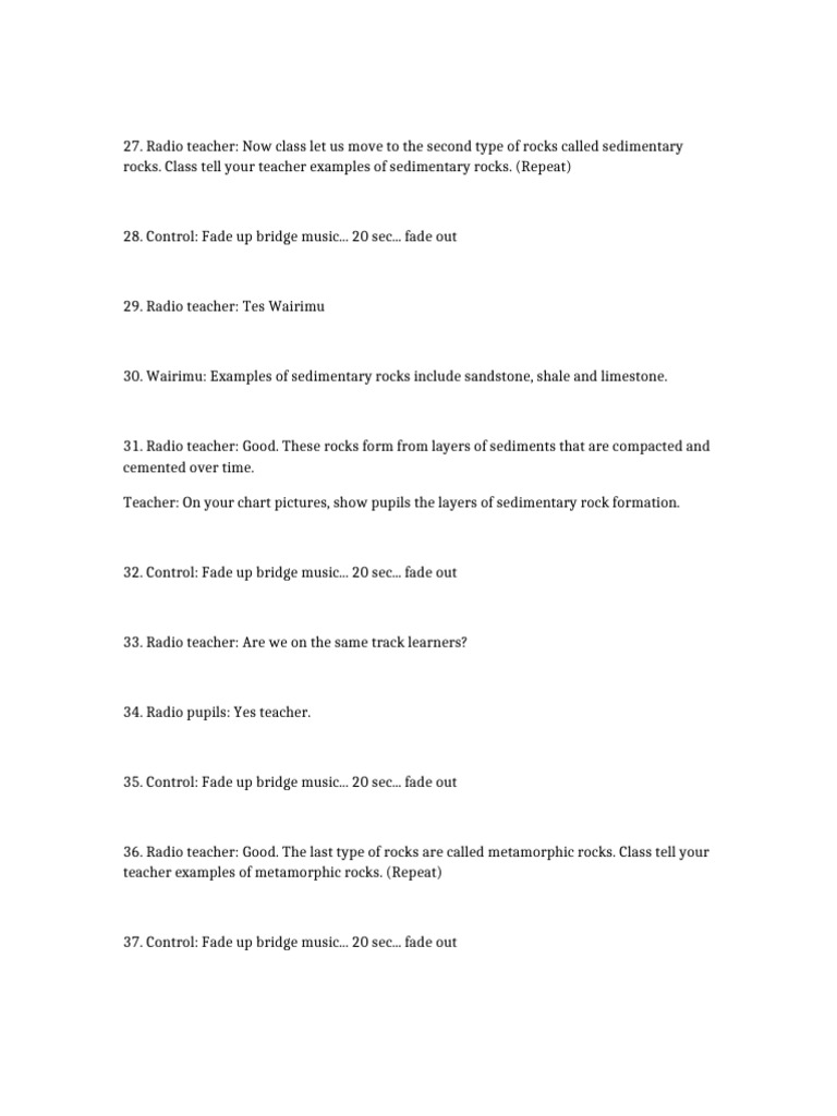Types of Rocks Radio Lesson | PDF