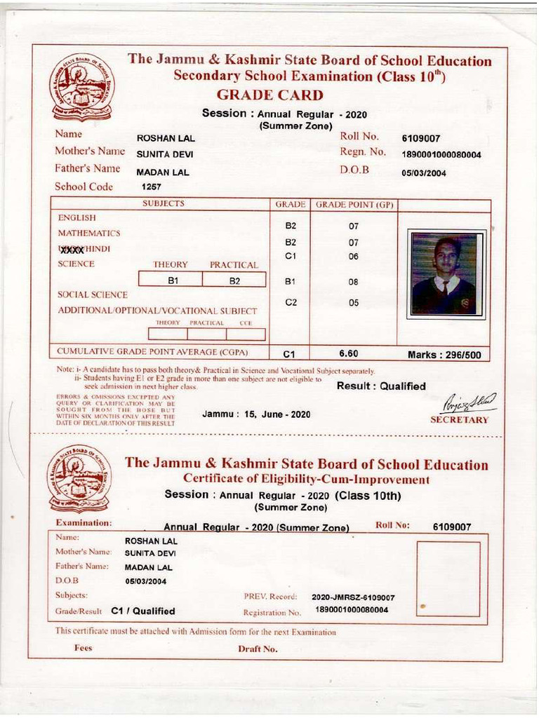 10 Mark Sheet | PDF