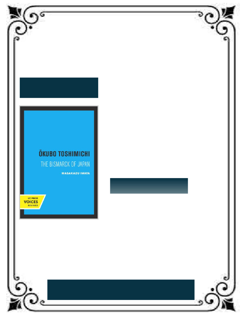 Okubo Toshimichi The Bismarck of Japan Masakazu Iwata ebook universal ...