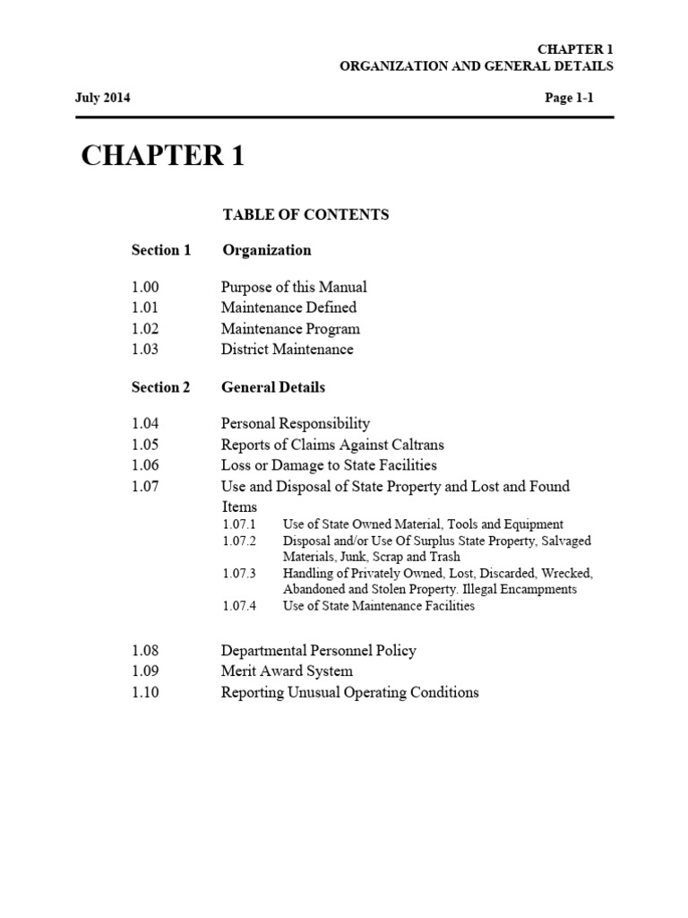 Caltrans Maintenance Manual Overview | PDF | Waste | Scrap