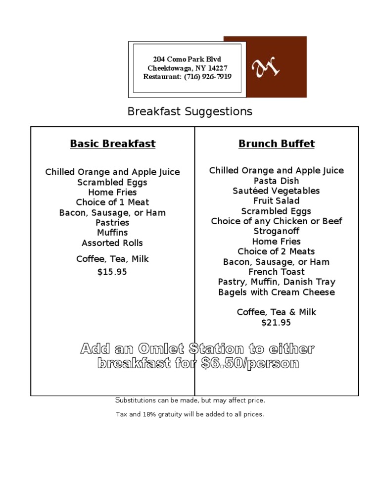 Breakfeast Brunch | PDF