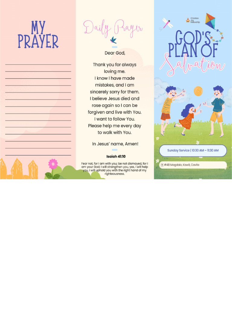 God's Plan of Salvation Pamphlet | PDF