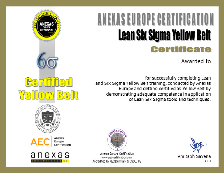 Khadijah Maki Ali Jamal Lean Six Sigma Green Belt Exam Yellow Belt ...