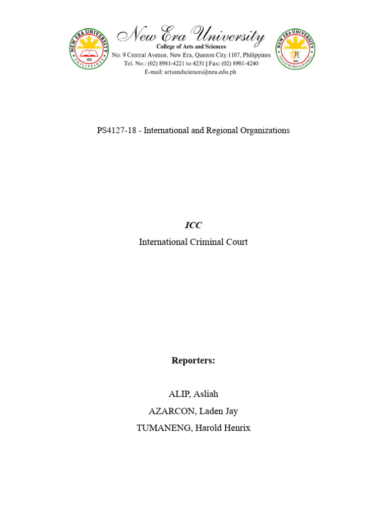 ICC Overview: Structure and Functions | PDF | International Criminal ...