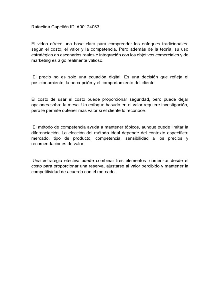 Capellan Rafaelina- Fijacion de Precios | PDF