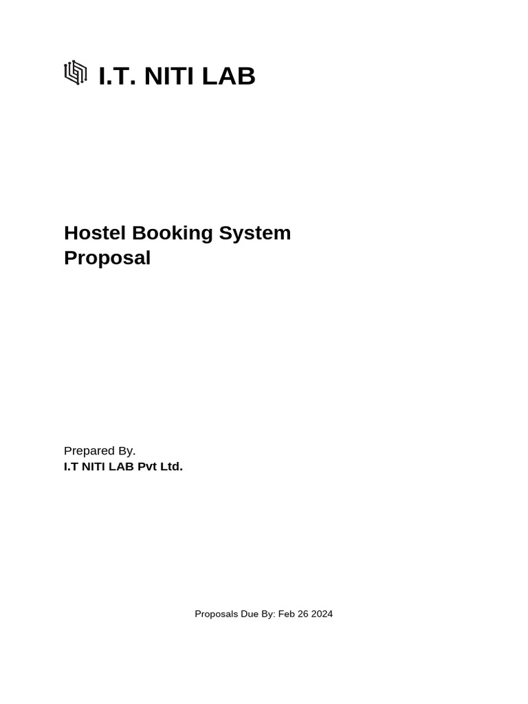 Hostel Booking System Proposal | PDF | Mobile App | Software ...