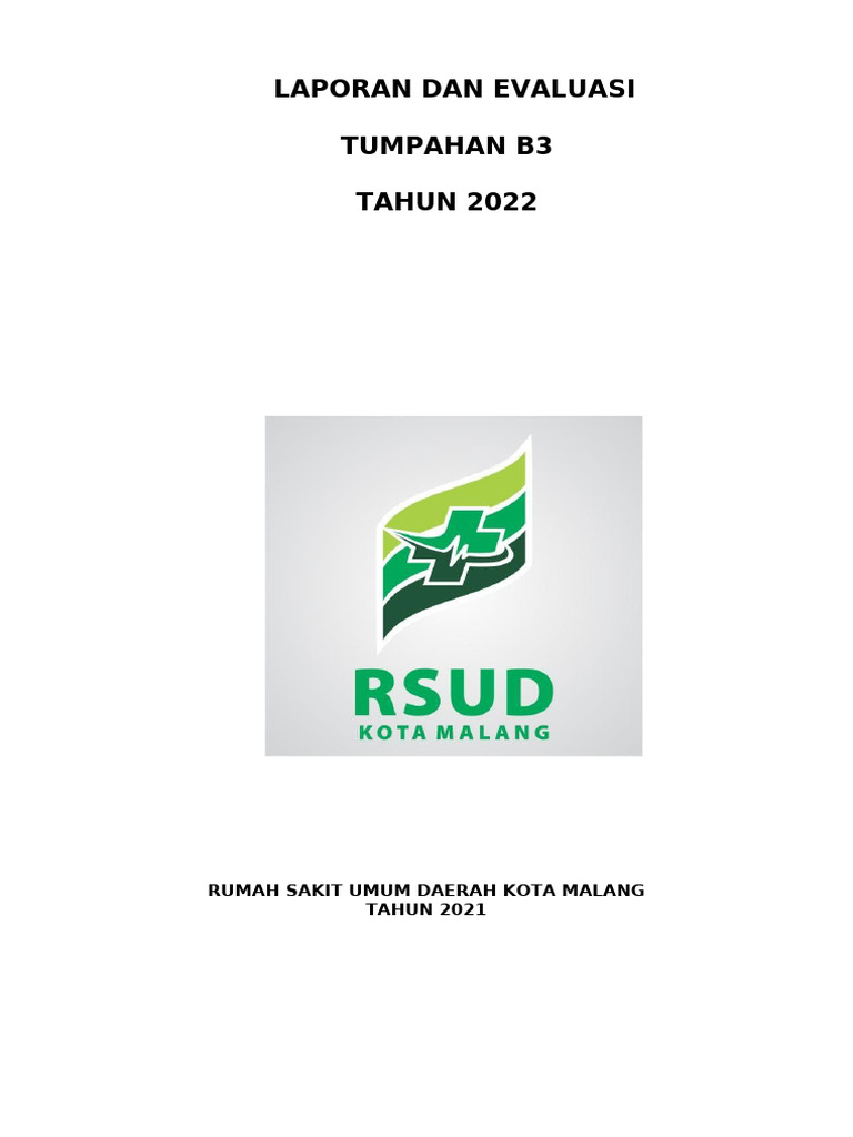 Evaluasi Tumpahan B3 RSUD Malang 2021 | PDF