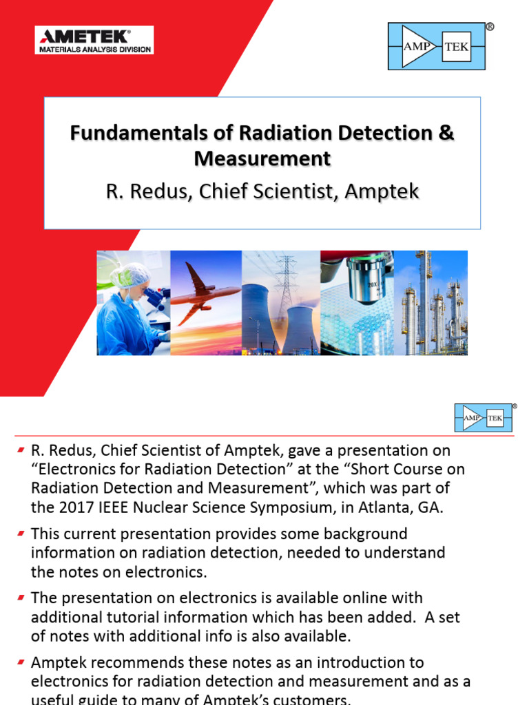 Radiation Detection Fundamentals Guide | PDF | Ionizing Radiation ...
