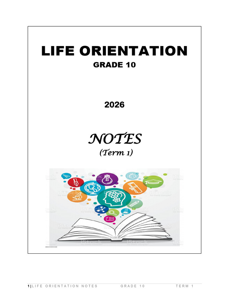 Grade 10 Life Orientation Notes: Self-Awareness | PDF | Self Esteem ...