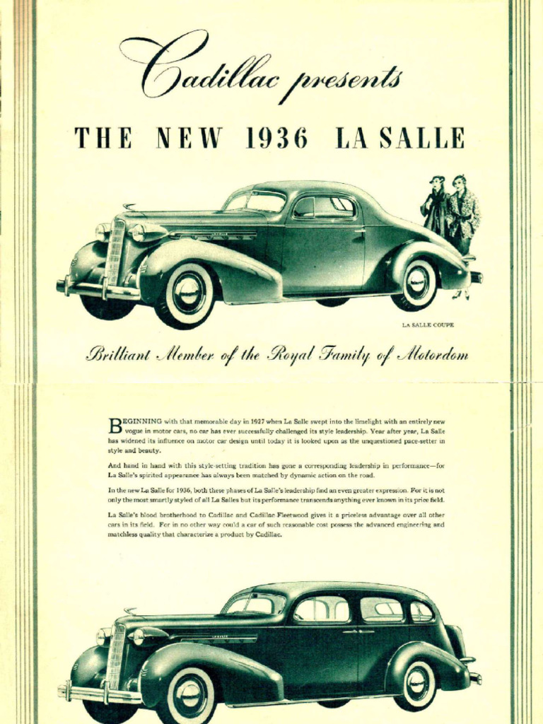 LaSalle 1936 Brochure | PDF