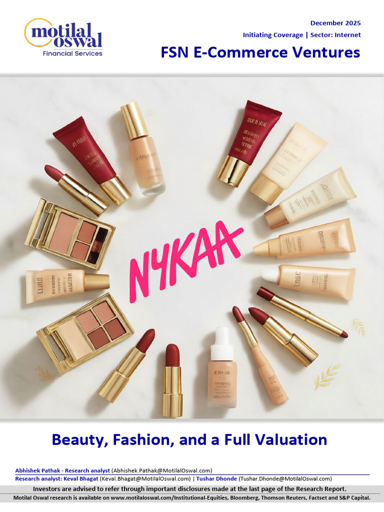 Nykaa Investment Analysis and Valuation | PDF | Valuation (Finance) | Brand