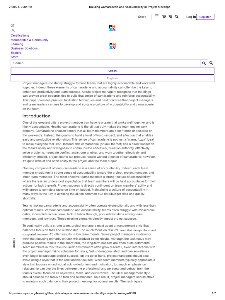 Build Team Camaraderie & Accountability | PDF | Leadership | Project ...
