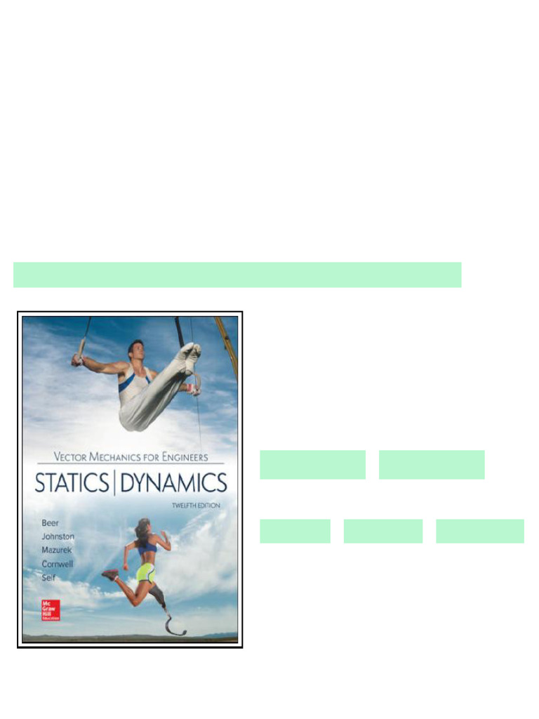 Solution Manual for Vector Mechanics for Engineers: Statics and ...
