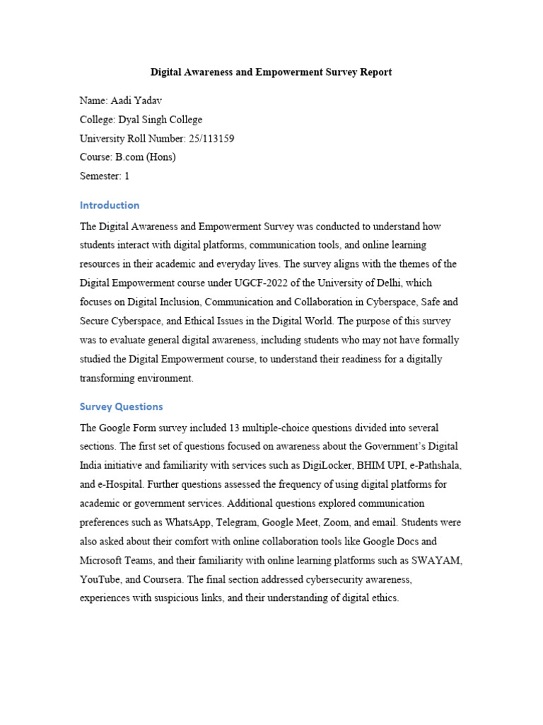 Digital Awareness Report | PDF | Computer Security | Security