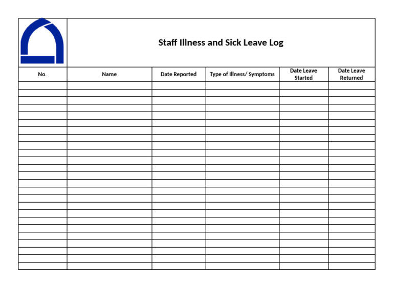 Staff Illness and Sick Leave Log | PDF