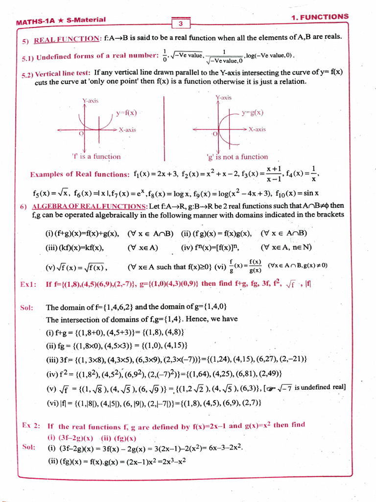 Understanding Real Functions and Their Properties | PDF | Function ...