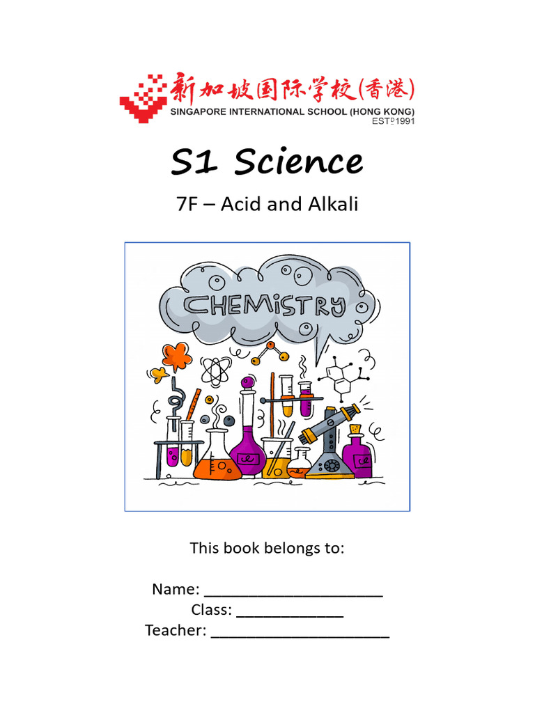 Unit 7F Booklet | PDF | Ph | Acid