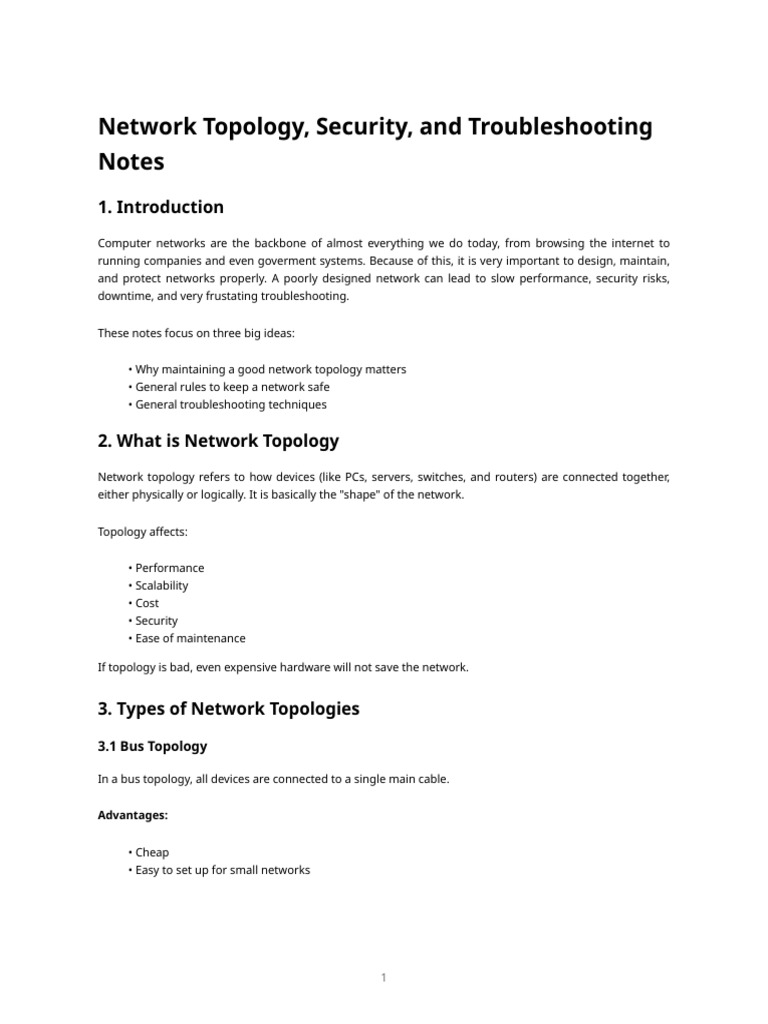 Network Topology and Security Guide | PDF | Network Topology | Computer ...
