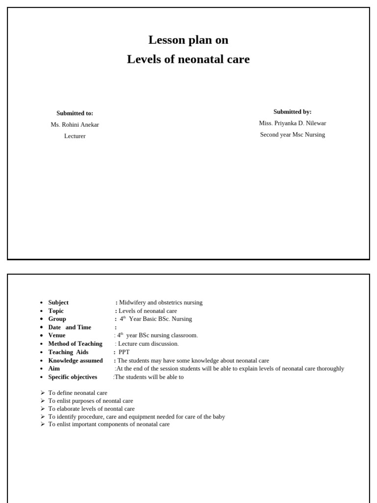 LP On Levels of Neonatal Care Priyanka | PDF | Neonatal Intensive Care ...