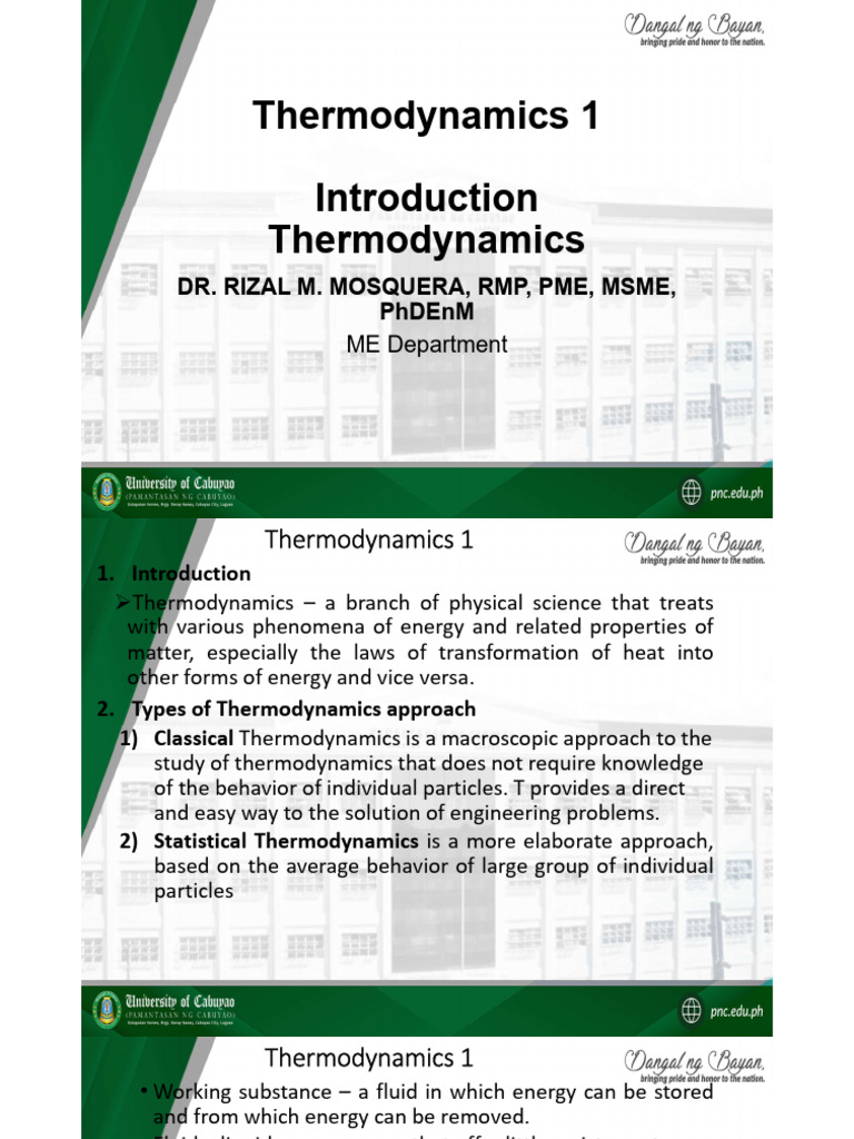Introduction to Thermodynamics Concepts | PDF | Plasma (Physics) | Gases