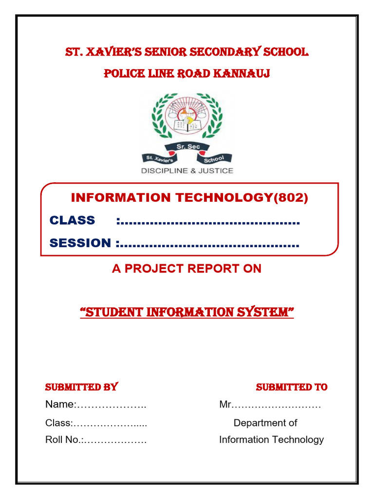 Student Information System Project Report | PDF | Databases | My Sql