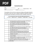 PSS-10 Questionnaire for Stress Assessment | PDF
